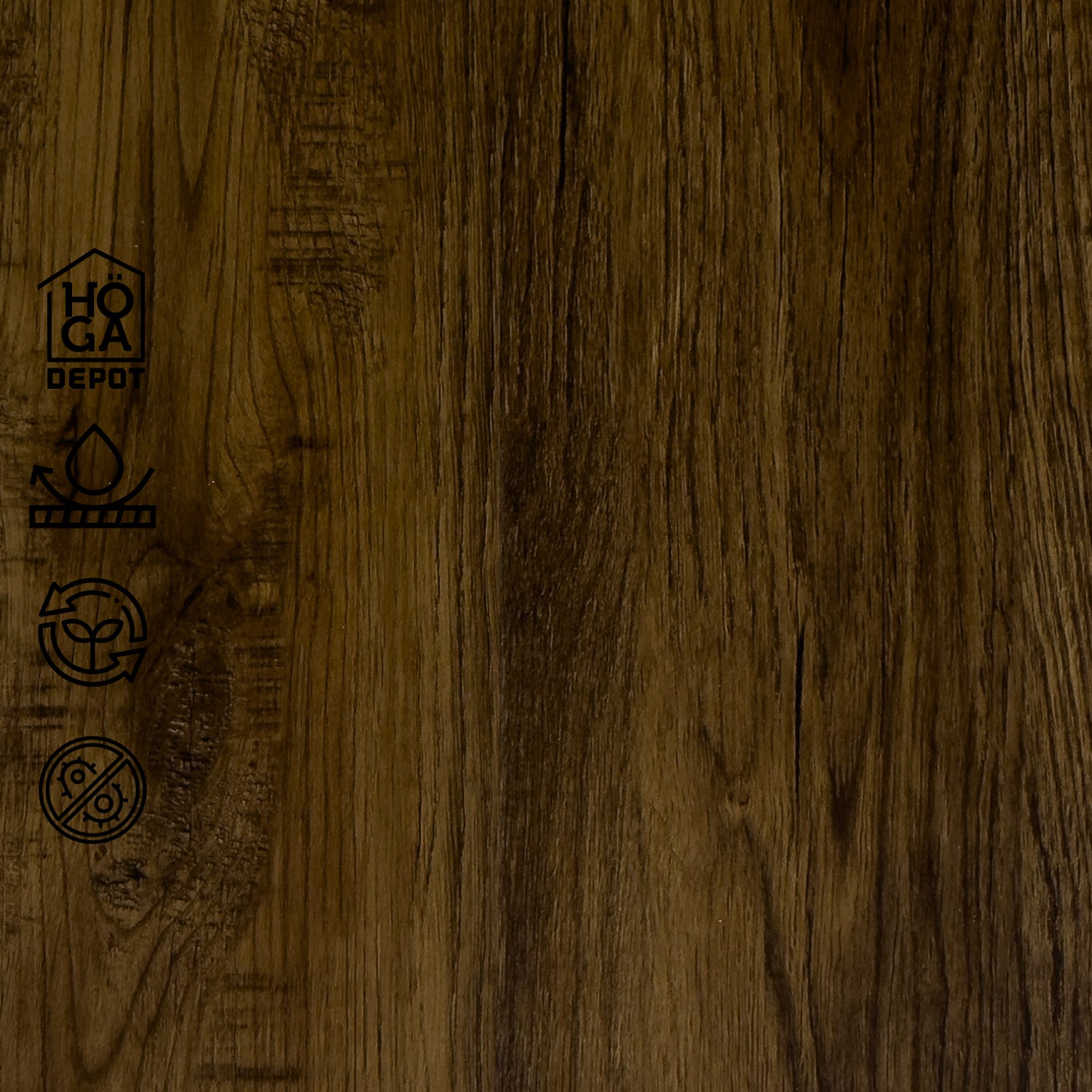 Piso Flotante Vinílico Spc Click 3.5+1mm Eva 2.23Mt2 Café – Hoga